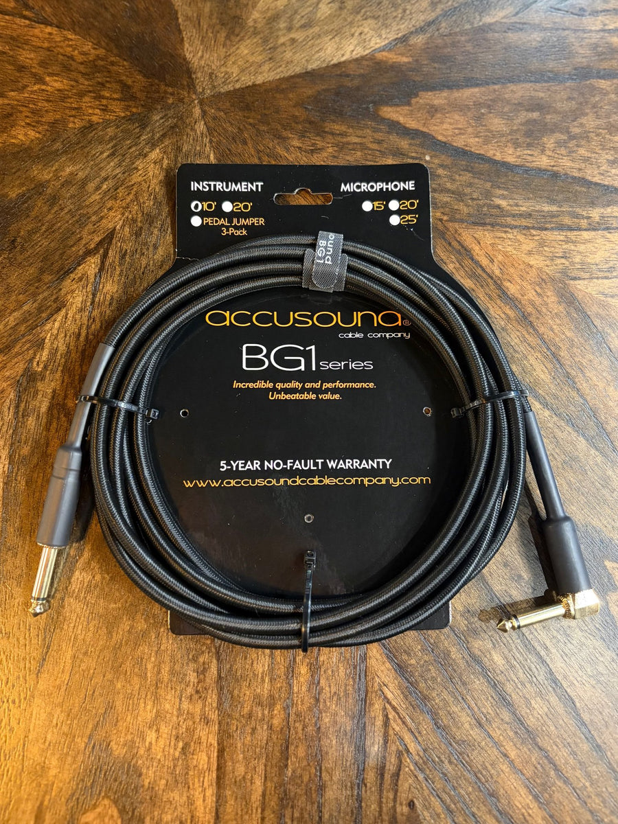 Accusound BG1-10-R 10' Instrument Cable – Empire Guitars