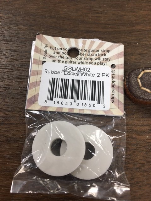 Souldier Rubber Strap Locks (set of 2) White – Empire Guitars